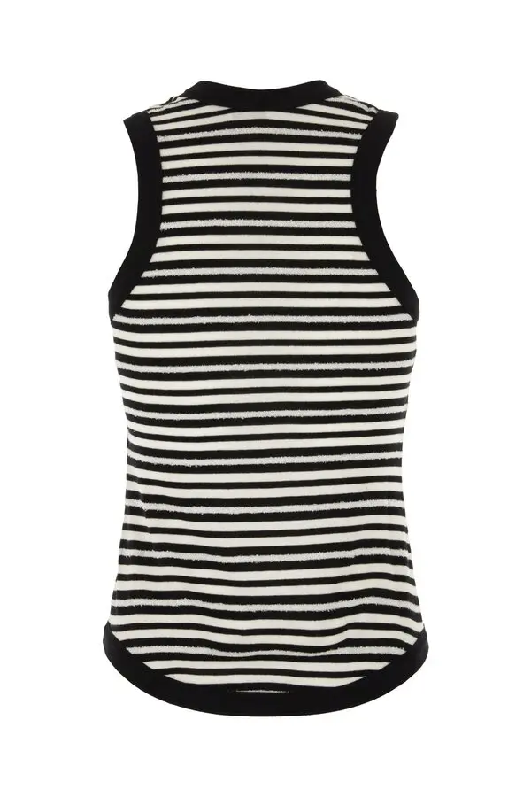 Saint Laurent Striped Knit Tank Top