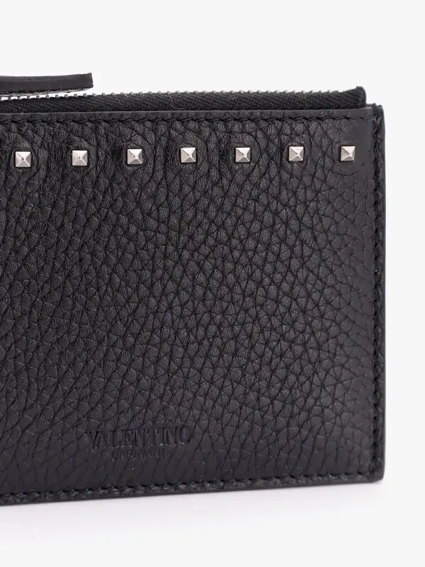 Valentino Garavani Rockstud Leather Card Holder