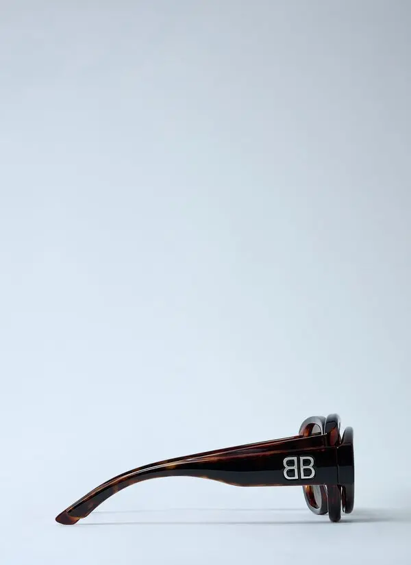 Balenciaga Superbusy Round Layered Sunglasses