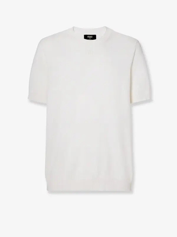Fendi Cotton And Cashmere Crew Neck Sweater