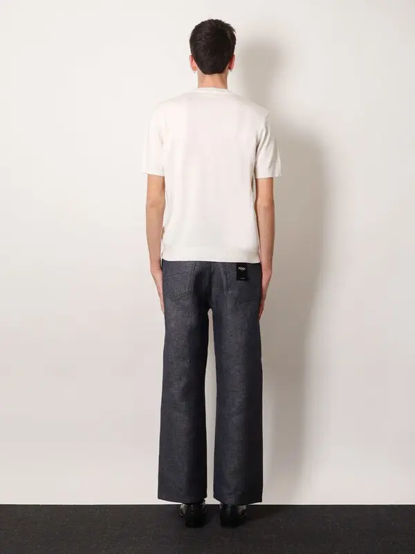Fendi Cotton And Cashmere Crew Neck Sweater
