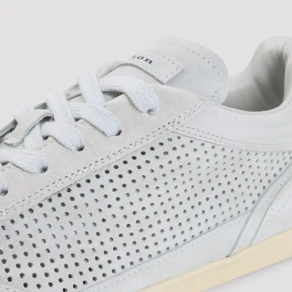 Kiton Suede Calf Leather Sneakers - White