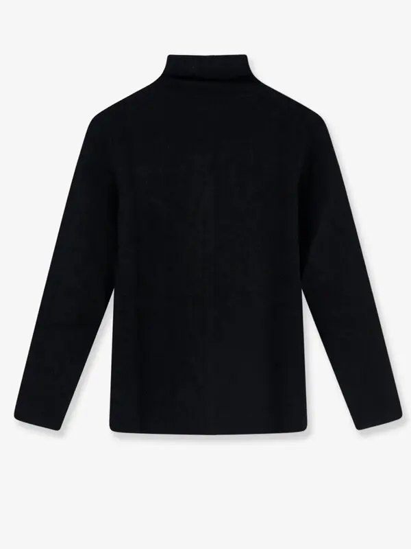 TOTEME High Neck Buttoned Viscose Blend Cardigan - Black