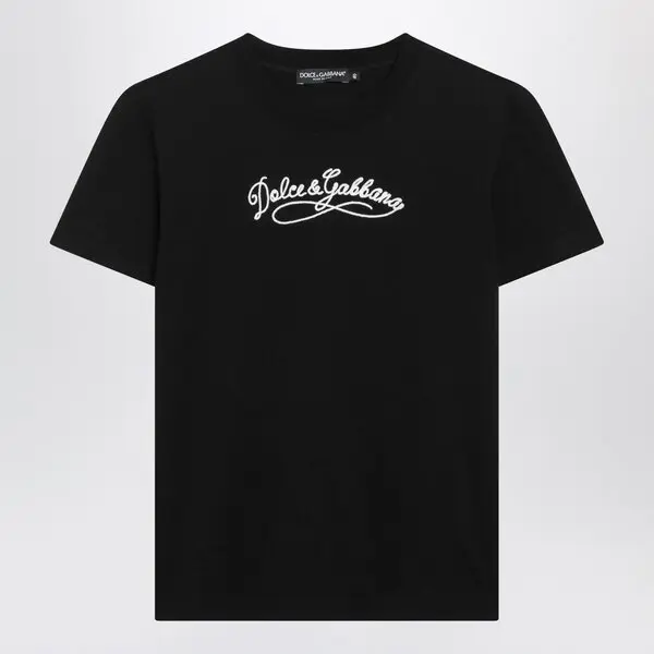Dolce & Gabbana Embroidered Cotton T-shirt - Black