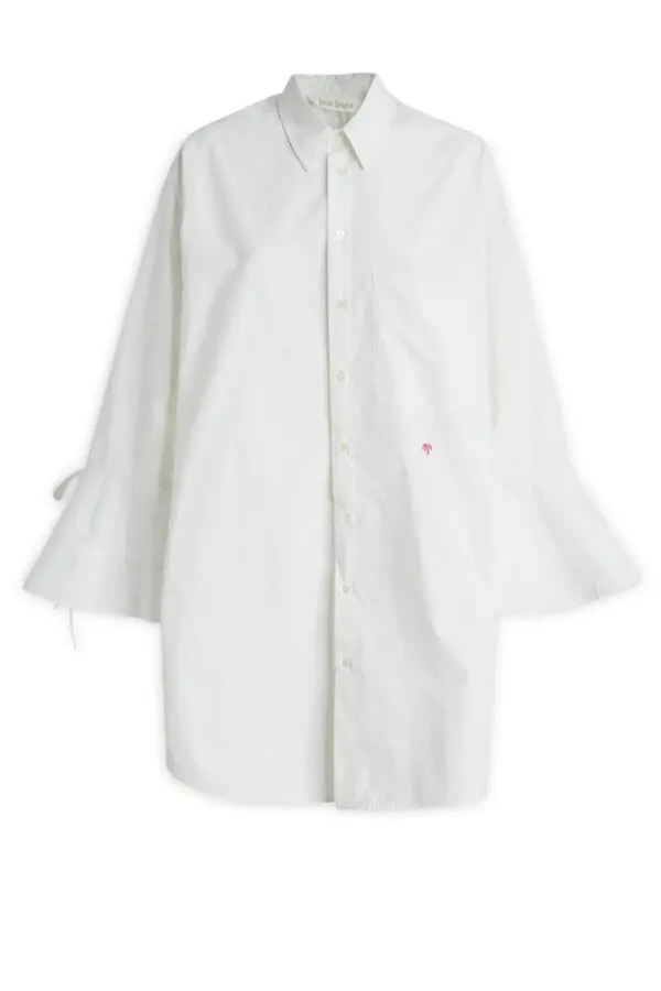 Palm Angels Tie Detailed Cotton Dress - Multicolor