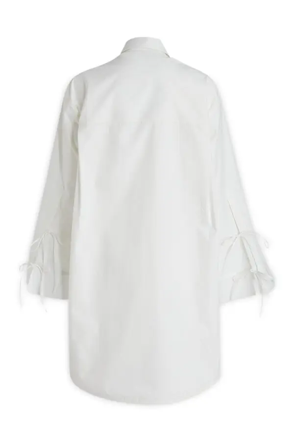 Palm Angels Tie Detailed Cotton Dress