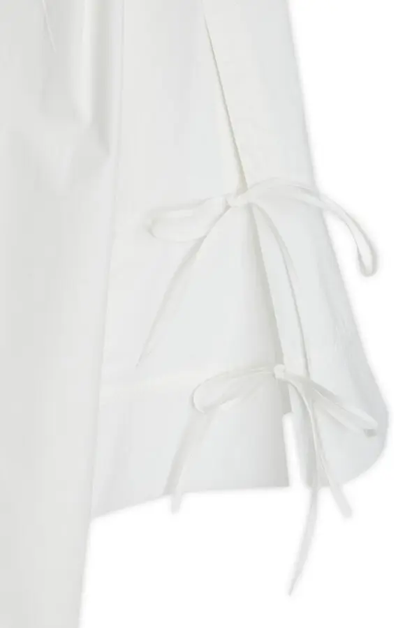 Palm Angels Tie Detailed Cotton Dress