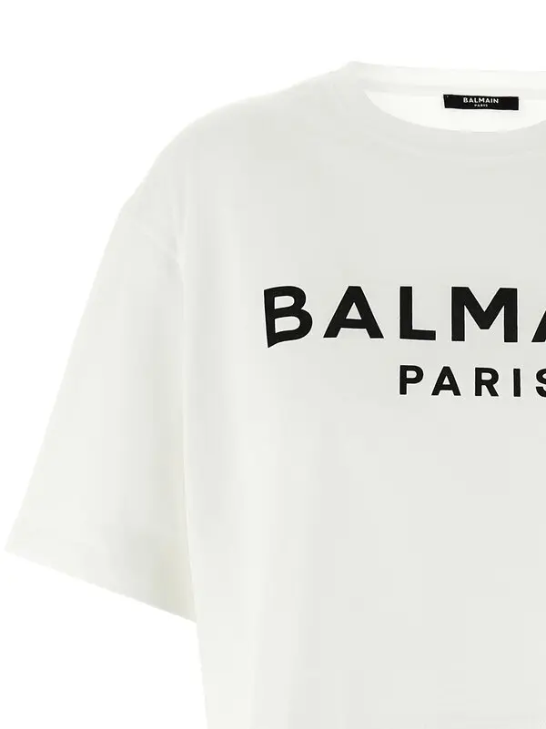 Balmain Logo Cropped T-shirt
