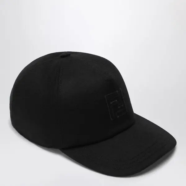 Fendi Wool And Cashmere Baseball Cap - Black