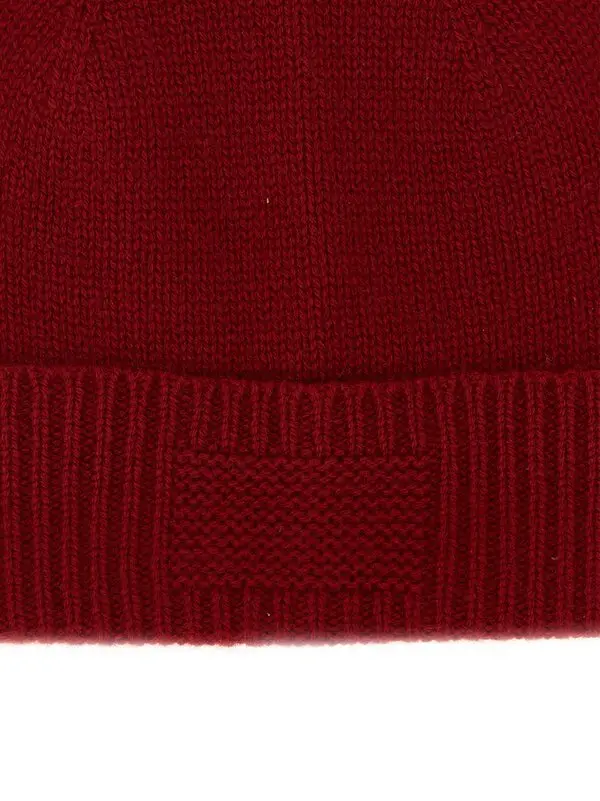 Guest In Residence Rib Cuff’ Knitted Cashmere Beanie - Red