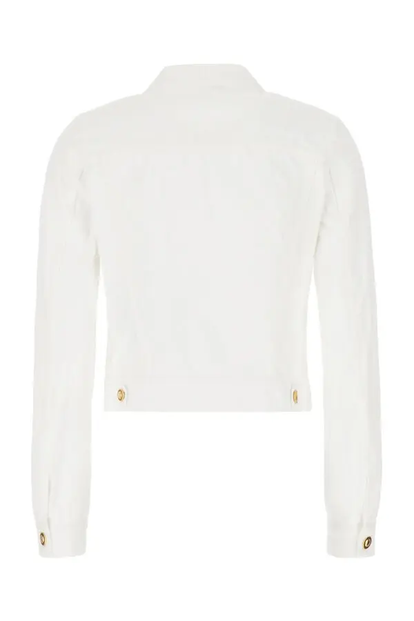 Palm Angels Gold Tone Button Detail Cropped Jacket