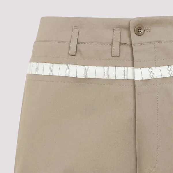 MAISON MARGIELA Beige Cotton Pants - Multicolor