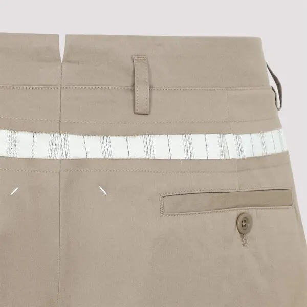 MAISON MARGIELA Beige Cotton Pants - Multicolor