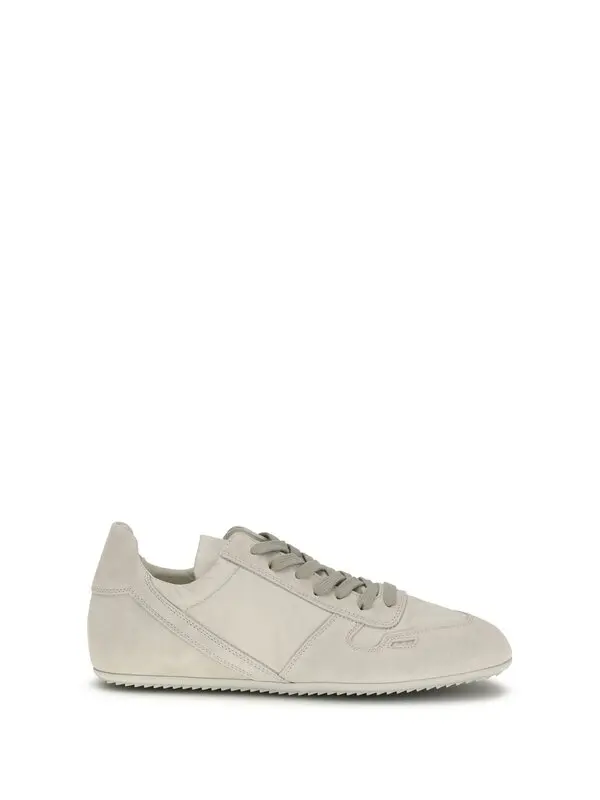 Rick Owens Fabric And Leather Lace-up Sneakers - Gray