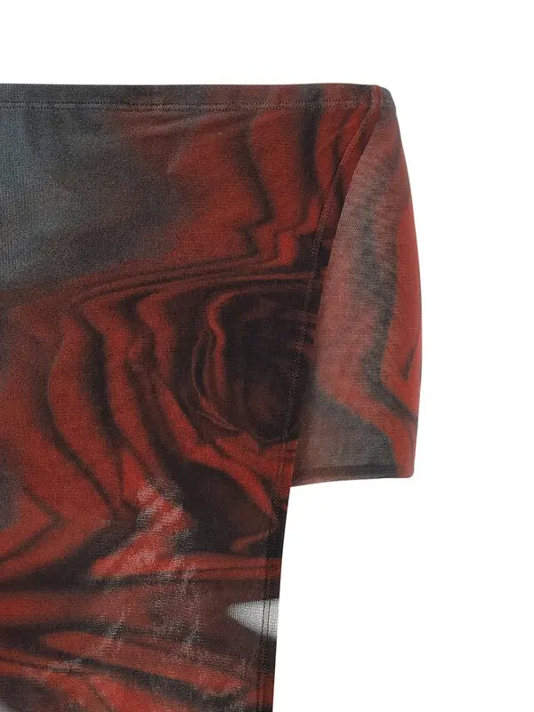 JEAN PAUL GAULTIER The Red Blurry Roses" Print Skort - Multicolor