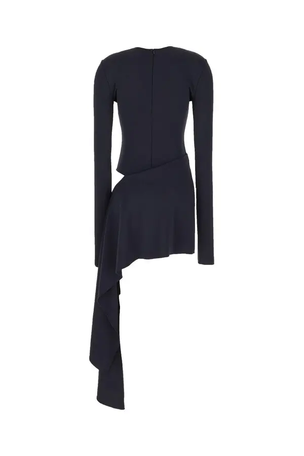 Attico Asymmetrical Draped Dress