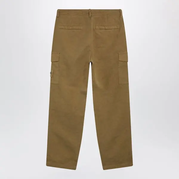 Stone Island Ghost Garment-dyed Cotton And Linen Cargo Trousers