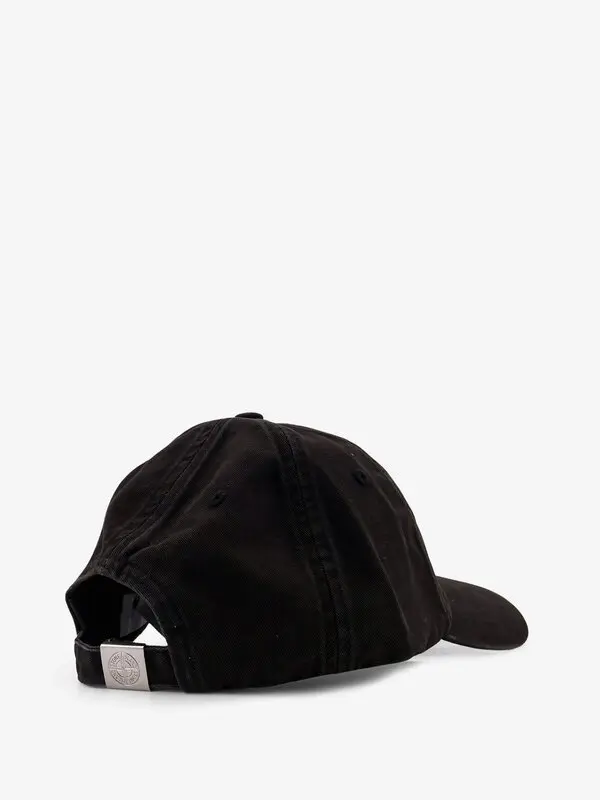 Stone Island Cotton Baseball Cap With Embroidered Logo