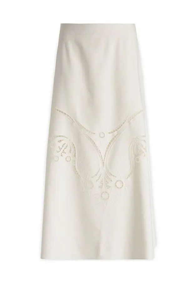 Chloé Embroidered A-line Skirt - Multicolor