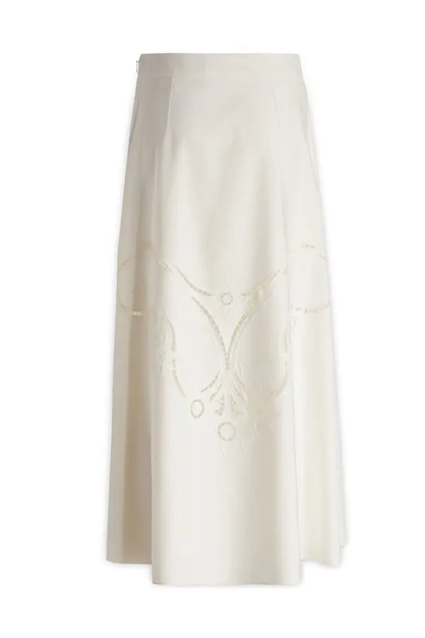 Chloé Embroidered A-line Skirt - Multicolor