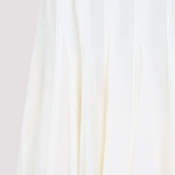 Carven Pintucked Asymmetrical Hem Silk Top