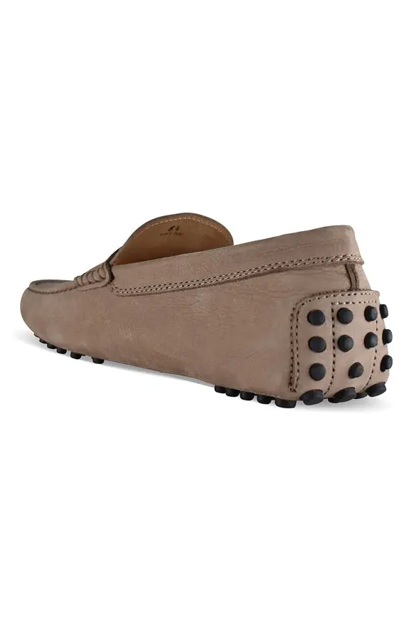 TOD'S Gommino Suede Loafers - Cream