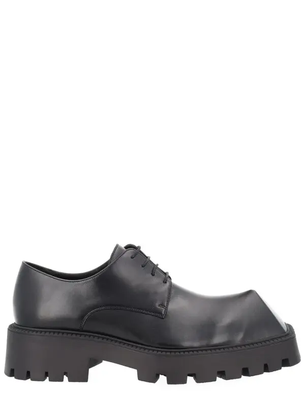 Balenciaga Leather Moccasin Derbies
