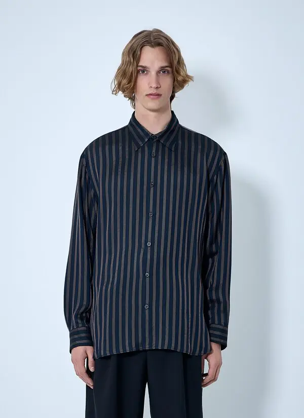 Dries Van Noten Striped Button-down Shirt - Blue