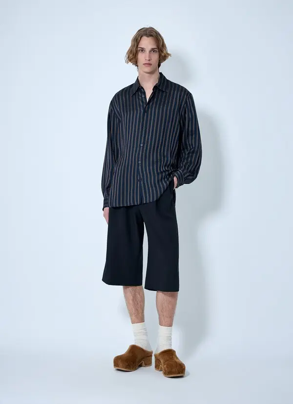 Dries Van Noten Striped Button-down Shirt - Blue
