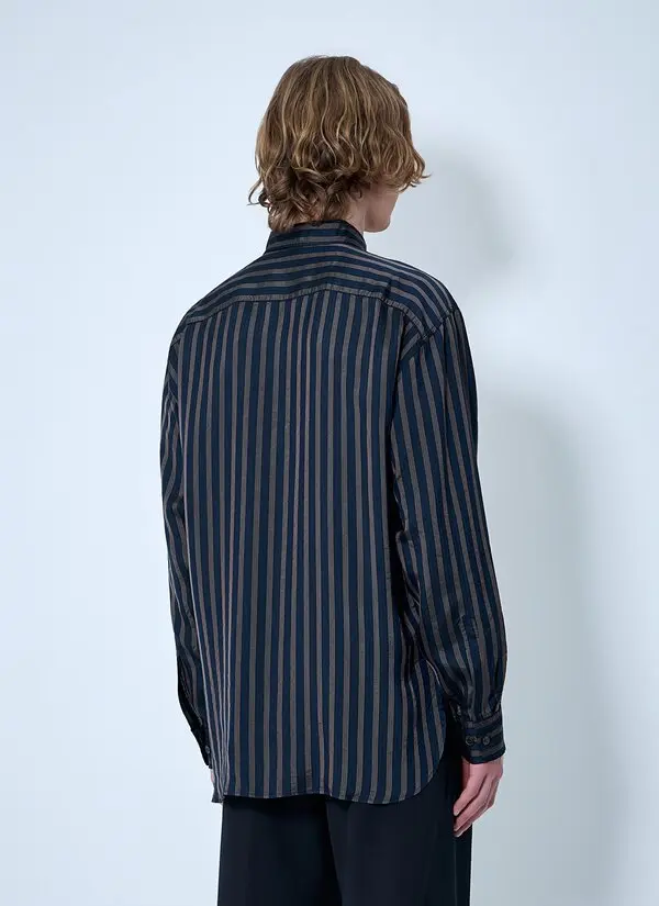 Dries Van Noten Striped Button-down Shirt - Blue