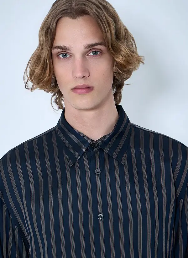 Dries Van Noten Striped Button-down Shirt - Blue