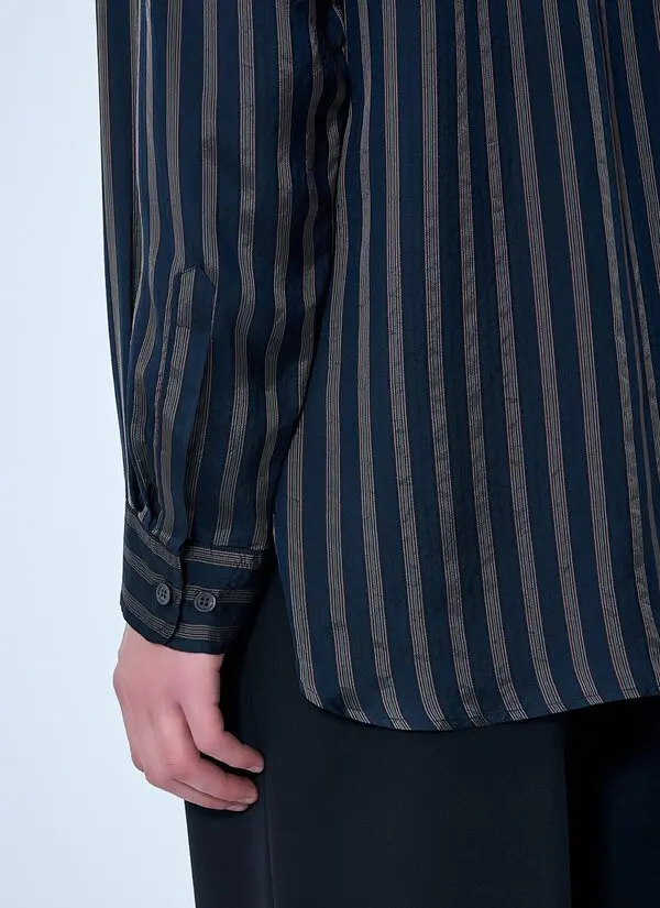 Dries Van Noten Striped Button-down Shirt - Blue