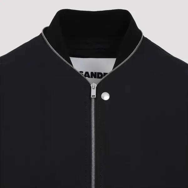 JIL SANDER Cotton Blouson Jacket - Black