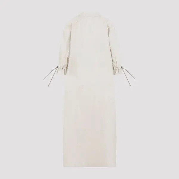 Max Mara Cotton Chemisier Dress With Drawstring Detail