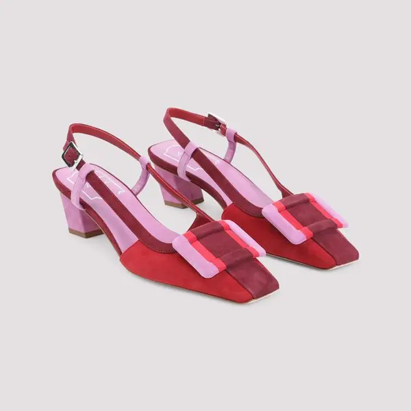 ROGER VIVIER Suede Slingback Pumps