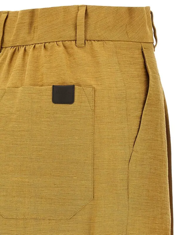 Max Mara Efedra High-waisted Silk Blend Pants - Gold