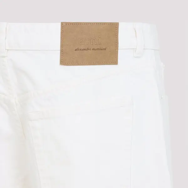 AMI Paris Wide Leg Jeans - White