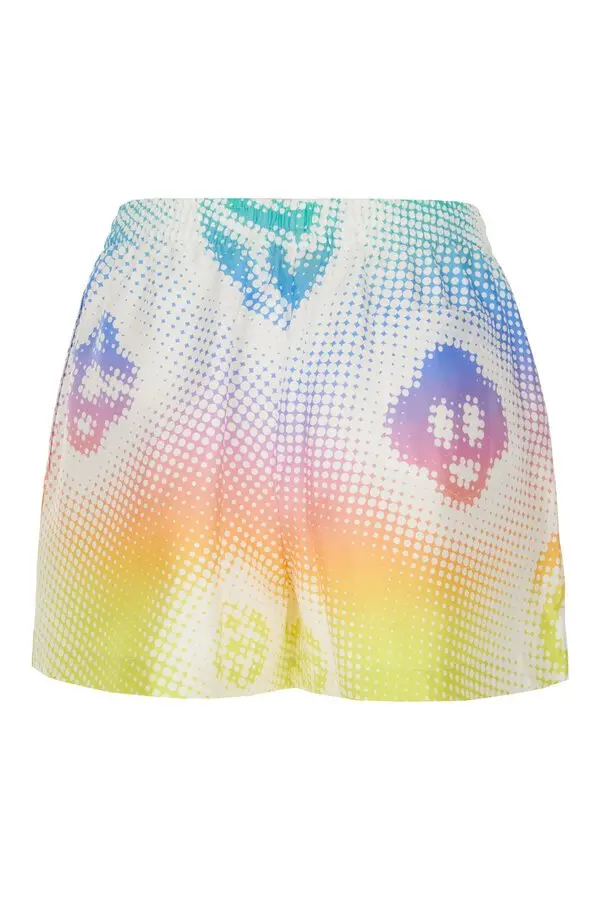Casablanca Printed Silk Satin Shorts - Multicolor
