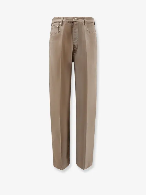 Rick Owens Wide Leg Cotton Trousers - Multicolor