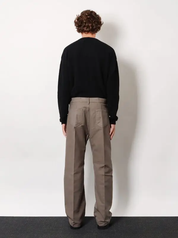 Rick Owens Wide Leg Cotton Trousers - Multicolor
