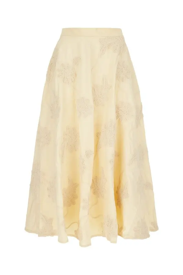ROTATE BY BIRGER CHRISTENSEN Embroidered Midi Skirt - Multicolor