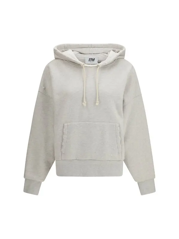 GOLDEN GOOSE Star Hooded Sweatshirt - Gray