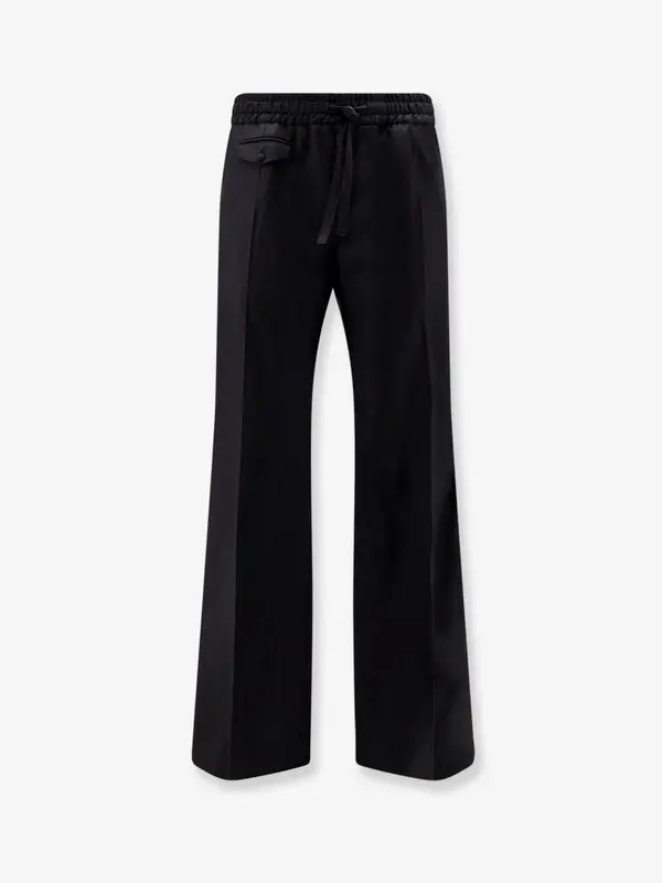 Dolce & Gabbana Virgin Wool Wide Leg Trousers