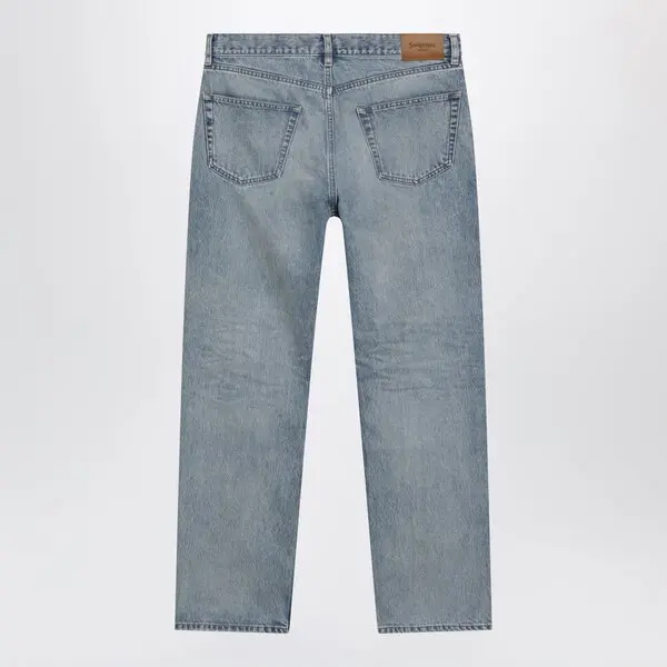 Saint Laurent Mick Long Jeans In South Denim - Blue