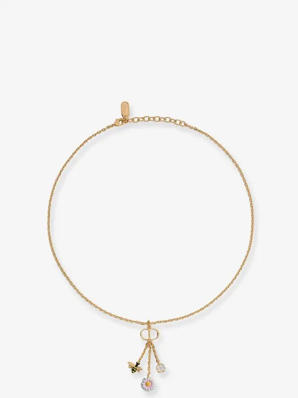 Dior Cd Garden Necklace With Bee And Flower Charms - Multicolor