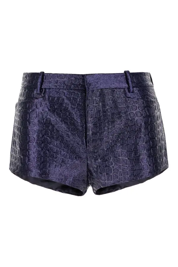 TOM FORD Textured Alligator Embossed Tailored Shorts - Multicolor