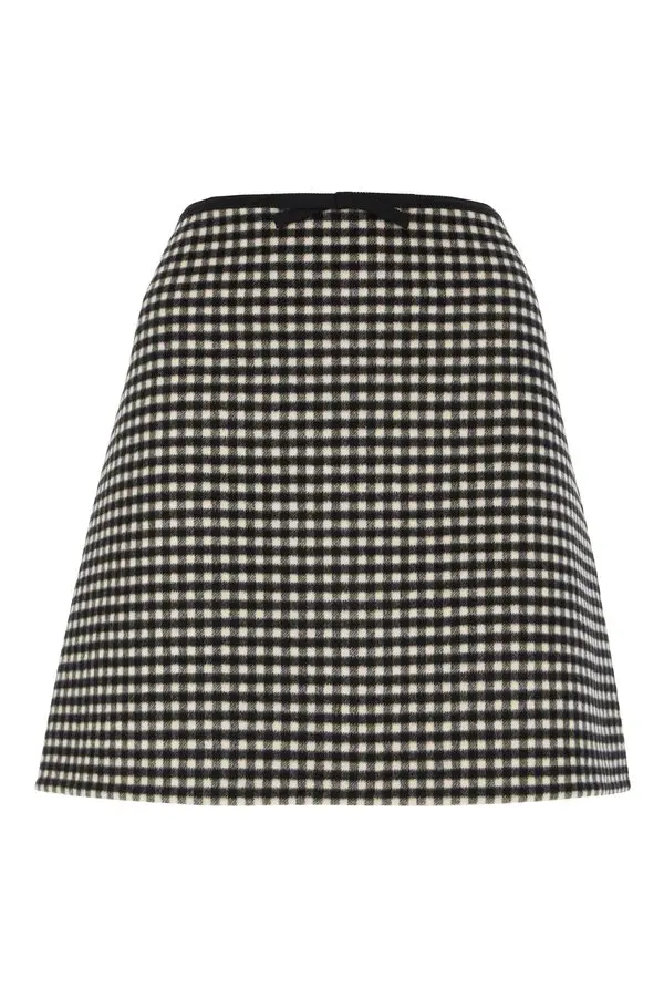 Valentino Garavani Checked A-line Skirt - Multicolor