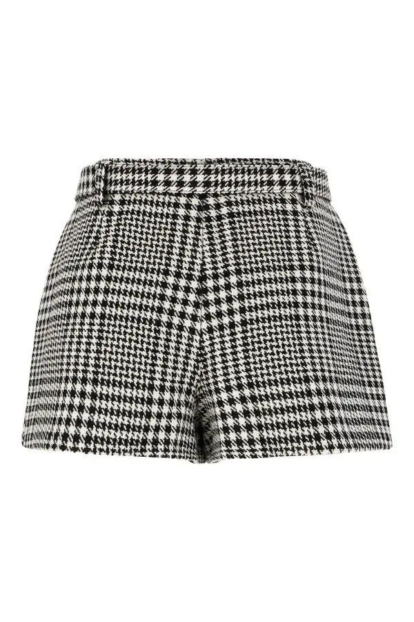 SELF-PORTRAIT Houndstooth Tailored Shorts