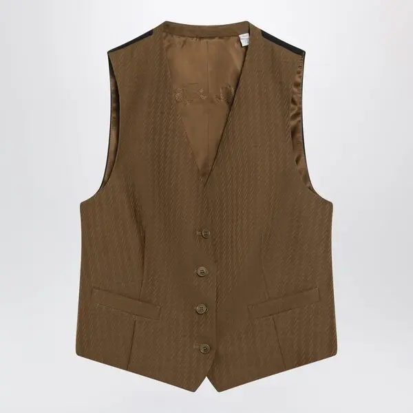 Burberry Wool And Mohair Vest - Brown