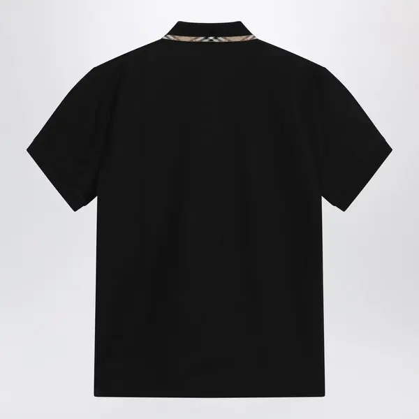 Burberry Cotton Polo With Check Detail
